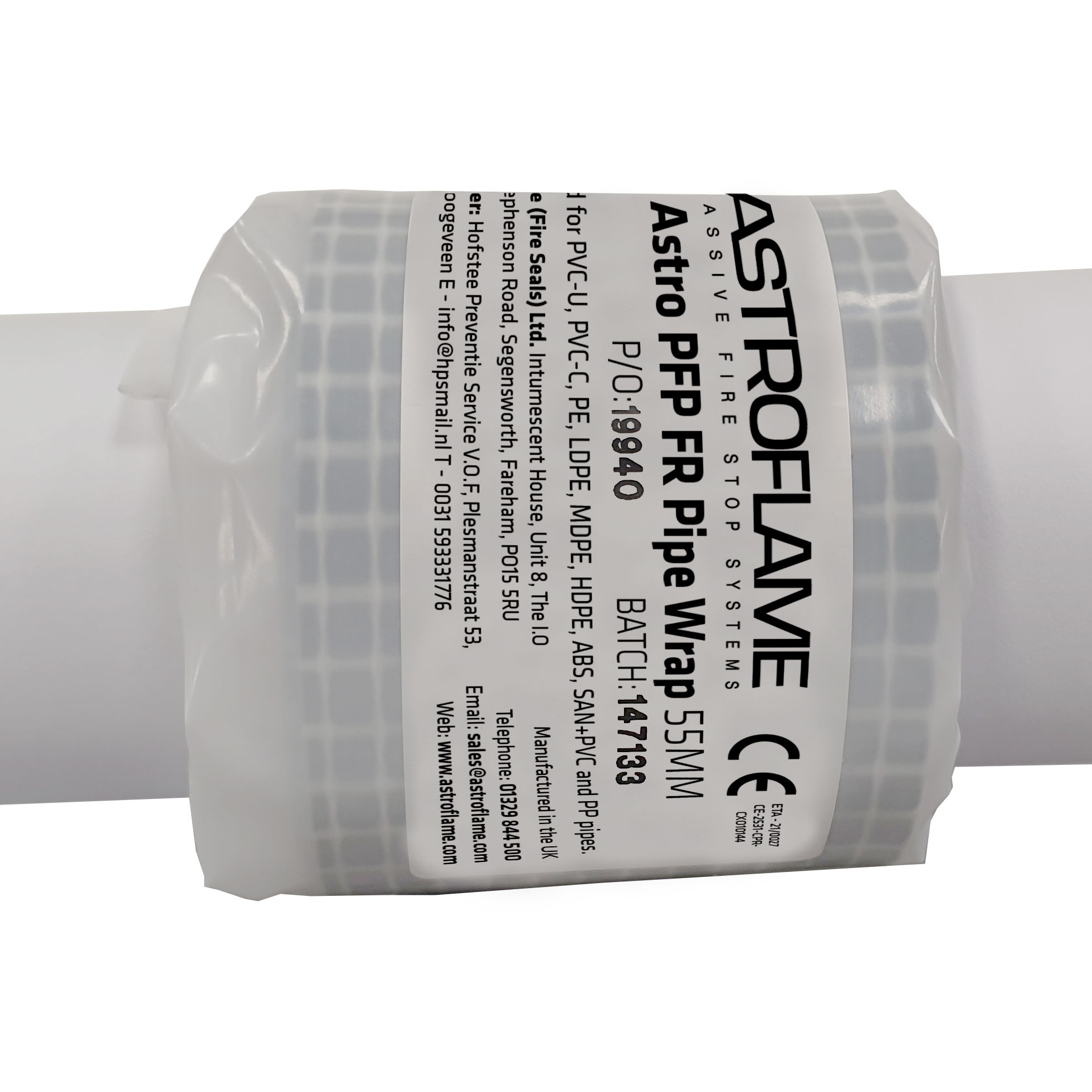 PFP FR Pipe Wrap - 55mm | Fire Pipe Wraps | Buy @ Intumescent.com